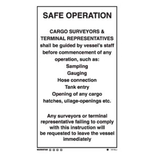 Deck and Engine Room Signs